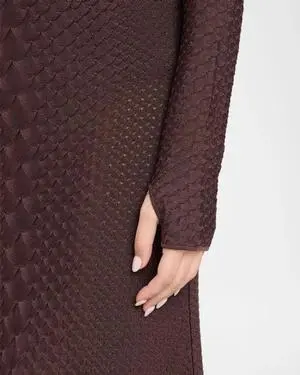 Adam Lippes Sarita Viscose Knit Maxi Skirt - Espresso