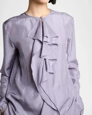 LANVIN Pussy-bow Silk Blouse