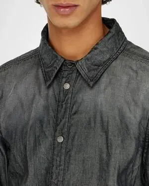 DIESEL® Apos;s Synar Washed Denim Button-front Shirt - Black/deni