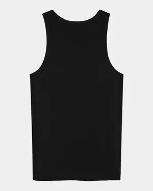 Versace Logo Rib-knit Cotton Tank - Black
