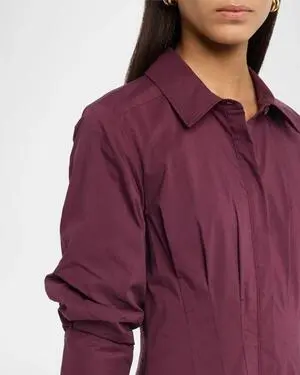 Simkhai Jazz Pintuck Midi Shirtdress - Fig