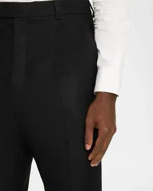 Saint Laurent Apos;s Pleated Wool Trousers - Black