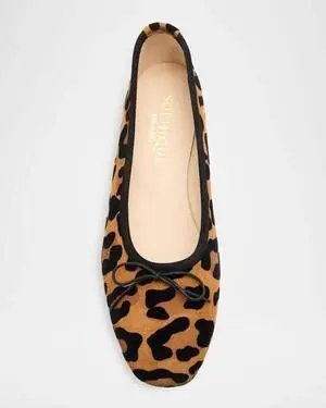 SOPHIQUE Scala Suede Ballerina Flats - Leopard