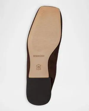 Bernardo Porto Raffia Slides - Dark Choco