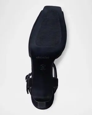 Bernardo 65mm Hartley Suede Ankle-strap Sandals - Black