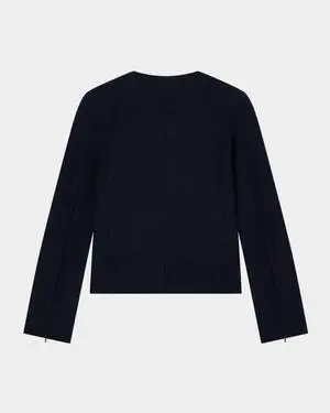 Emporio Armani Zip-front Embossed Jersey Jacket