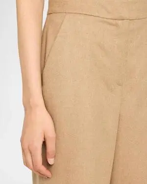 Veronica Beard Tonelli Wide-leg Pants - Camel