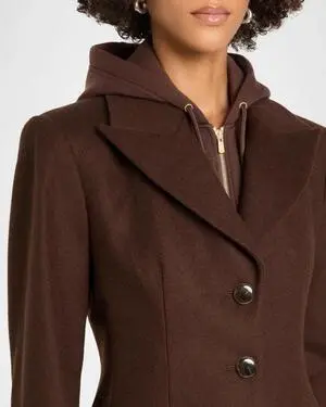 Veronica Beard Elspeth Coat With Hoodie Dickey