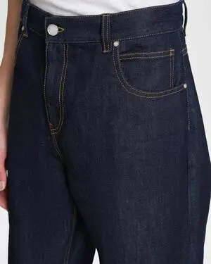 Casablanca Apos;s Raw Denim Baggy Jeans - Blue