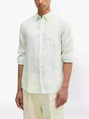 Guess Linen Striped Shirt - Green