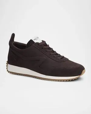 Rag & Bone Retro Runner Suede Sneakers - Dark Choco