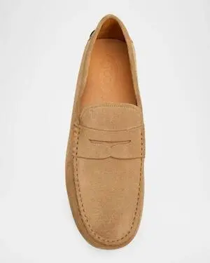 TOD & APOS;S Apos;s City Gommino Suede Penny Loafers - Biscotto