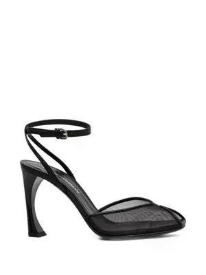 Emporio Armani Open-toe Mesh Heeled Sandals
