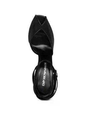 Emporio Armani Open-toe Mesh Heeled Sandals