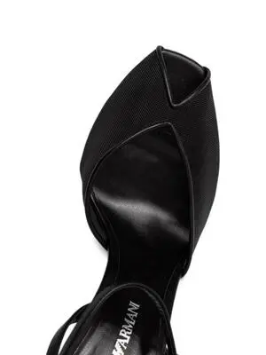 Emporio Armani Open-toe Mesh Heeled Sandals
