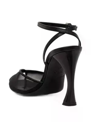 Emporio Armani Open-toe Mesh Heeled Sandals
