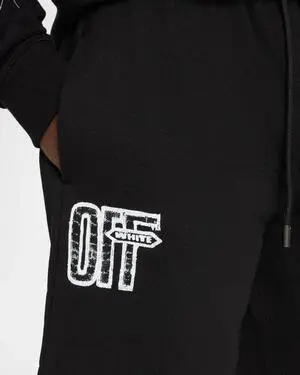 Off-White Apos;s Motion Arrow Cotton Drawstring Shorts - Black