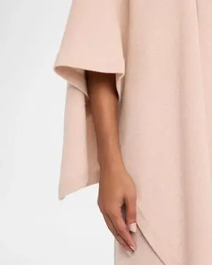 Neiman Marcus Cashmere Open-front Cape Quartz