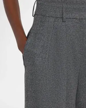 Michael Kors Pleated Wool Wide-leg Trousers