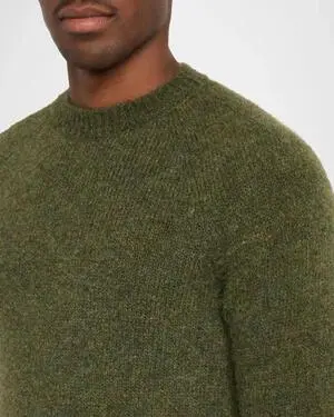 Dries Van Noten Apos;s Alpaca-blend Crewneck Sweater - Forest