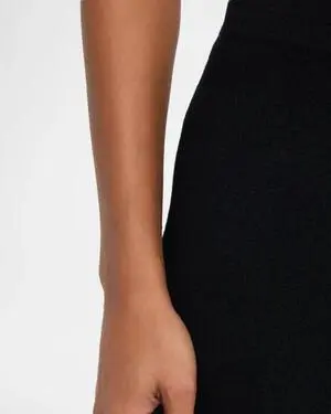 Neiman Marcus Cashmere Straight-leg Pants Black