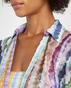 Missoni Zig Zag Knit Maxi Dress Coverup - Smsp1-mult