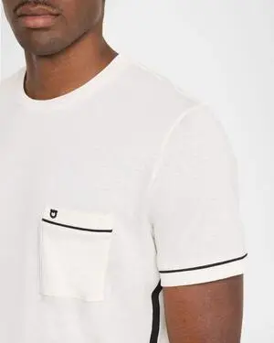 FERRAGAMO Apos;s Embroidered-gancio Pocket Crewneck T-shirt - Mascarpone