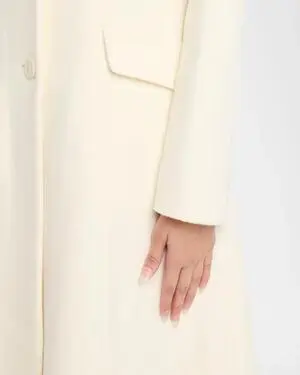 Mackage Gloria Wool Removable Bib Coat - Cream
