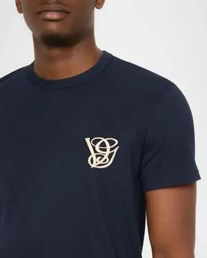 Valentino Garavani Apos;s Jersey Embroidered Moonogram T-shirt - Navy