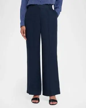 Elie Tahari The Ellie Straight-leg Linen Pants