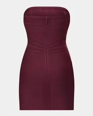 Herve Leger The Jannette Strapless Mini Dress
