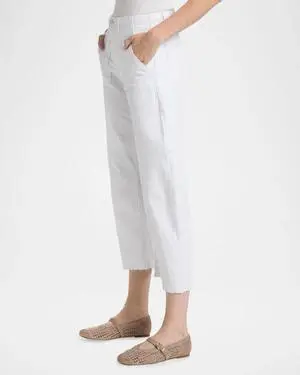 LE JEAN Utility Soft Barrel Crop Jeans