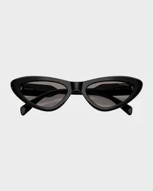 Miu Miu 55mm Cat-eye Sunglasses - Black