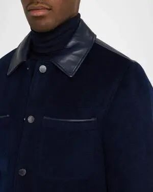 Bugatchi Apos;s Wool & Cashmere Jacket - Navy