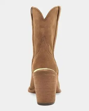 Partlow 90mm Leigh Anne Suede Ankle Boots - Brown