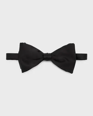 Brioni Apos;s Silk Satin Bow Tie - Black