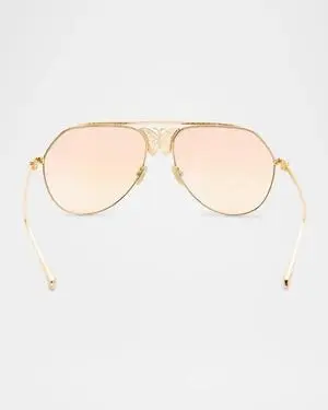 Anna-Karin Karlsson Miss Rosell 2 62mm Aviator Sunglasses - Gold