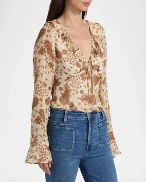 Paige Delamar Paisley Silk Blouse