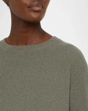 Brunello Cucinelli Cashmere Rib Crewneck Sweater