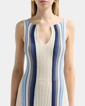Theory Textured Stripe Midi Dress