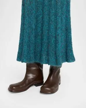 Proenza Schouler Joelle Wide-rib Ankle Skirt - Blue Multi