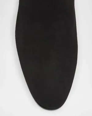 GIANVITO ROSSI 85mm Suede Knee-high Boots Nero
