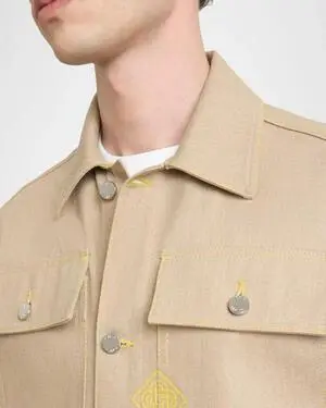 Casablanca Apos;s Canvas Trucker Jacket - Beige