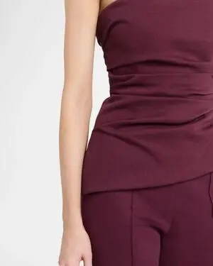 Simkhai Emerson Ruched Sleeveless Top - Fig