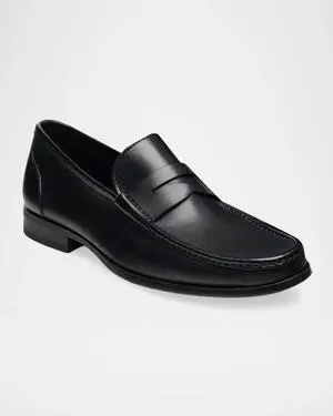 Magnanni Apos;s Gentry Soft Leather Penny Loafers - Black