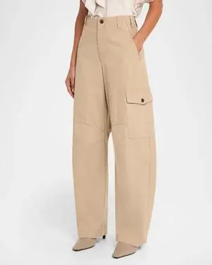 Brunello Cucinelli Washed Cotton Cargo Pants