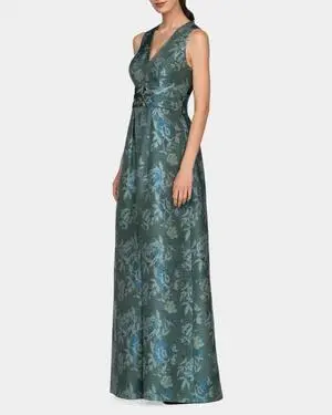 KAY UNGER Cameron Floral A-line Gown