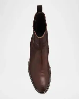 Brunello Cucinelli Apos;s Leather Chelsea Boots - Brown