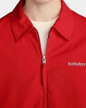 FRAME Apos;s X Sotheby's Cotton Zip-up Bomber Jacket - Red Washed