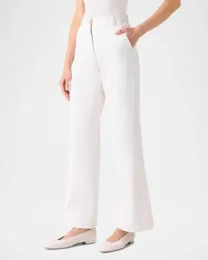 Akris Finnian Wide-leg Denim Pants